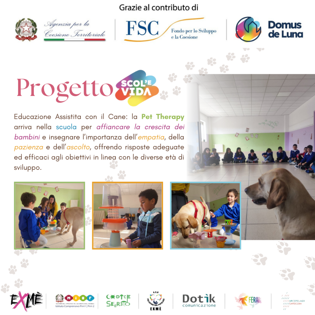 Pet Therapy a Scuola a Pirri: 𝗣𝗿𝗼𝗴𝗲𝘁𝘁𝗼 𝗦𝗰𝗼𝗹’𝗲 𝗩𝗶𝗱𝗮 - senpet.it